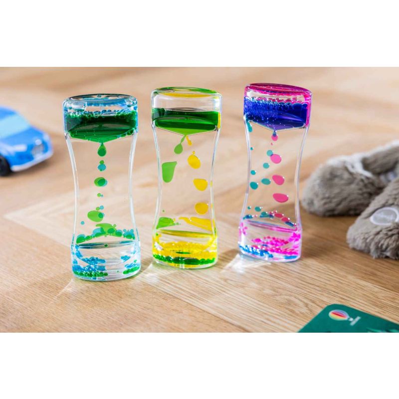 Trio Colour Liquid Drop Sensory Timer, Colourful Liquid Shower Tube Therapy